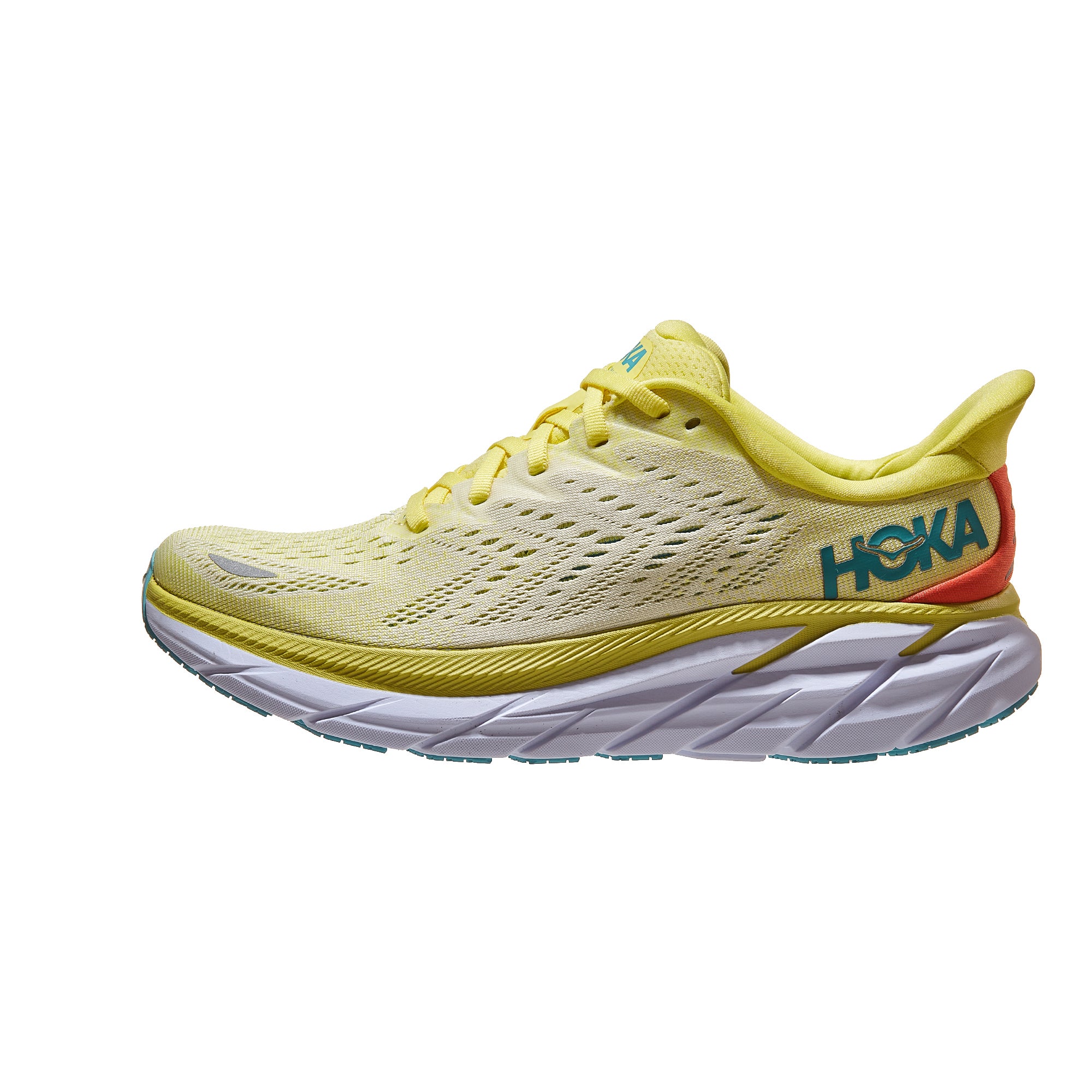HOKA Clifton 8 Women s Shoes Yellow Pear Corn 360 View Running Warehouse