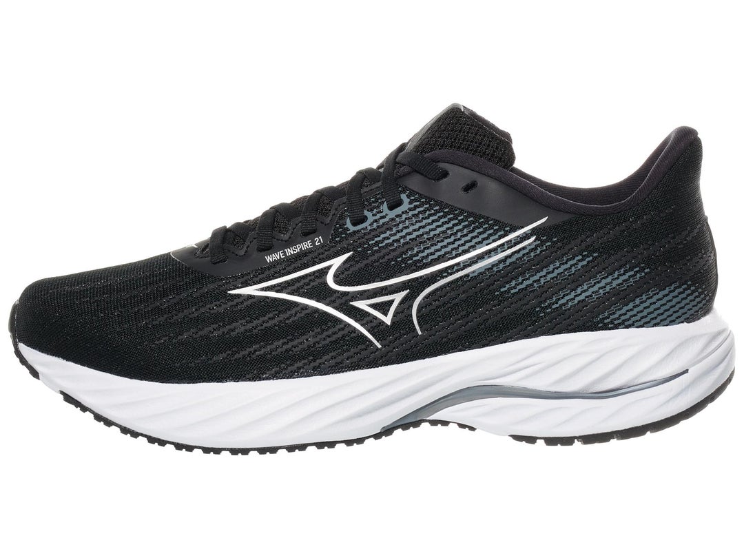Mizuno Wave Inspire 21 Men's Shoes Black/Silver | Running Warehouse