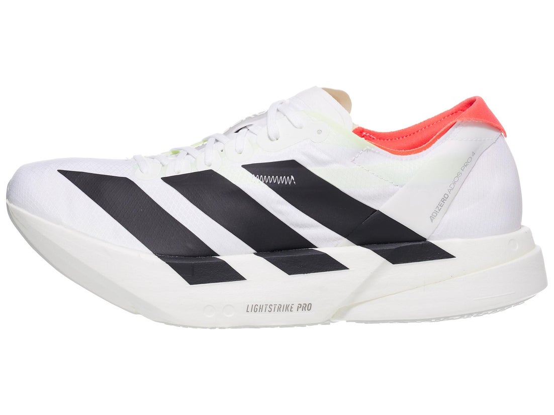 adidas adizero Adios Pro 4 Men's Shoes White/Black/Silv | Running Warehouse
