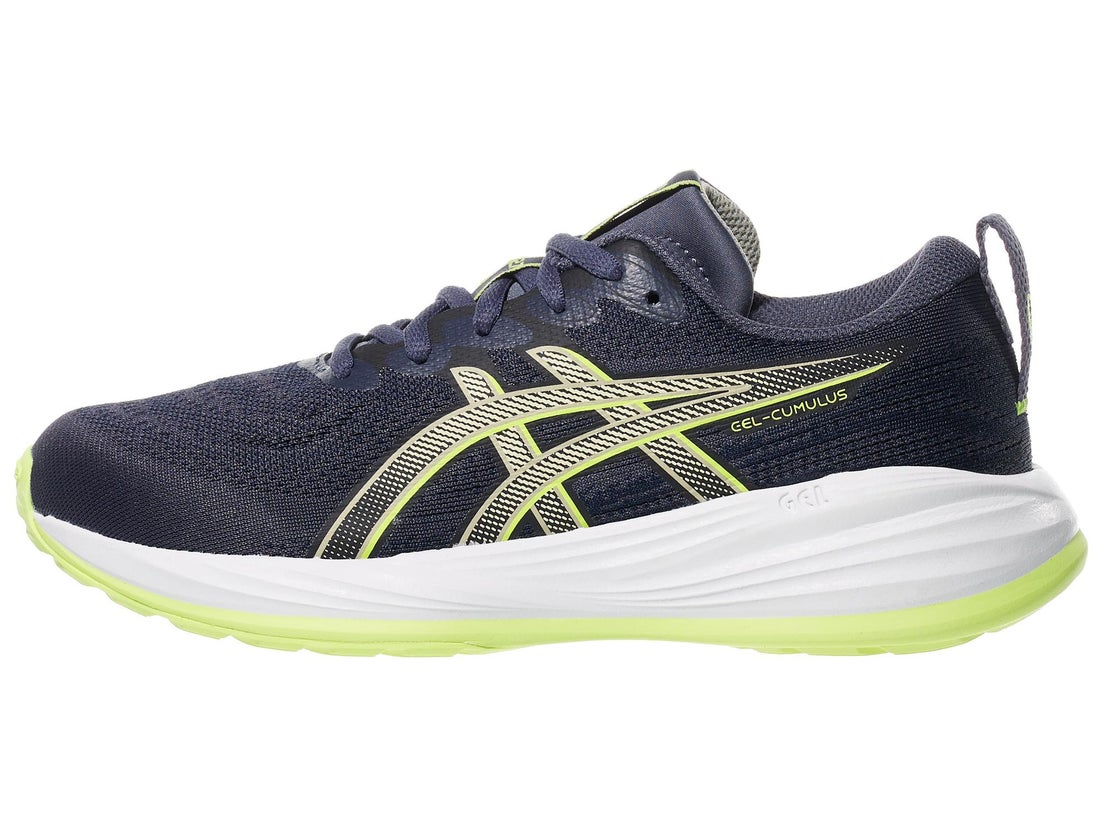 ASICS Gel Cumulus 27 GS Kid's Shoes Indigo Fog/Yellow | Running Warehouse