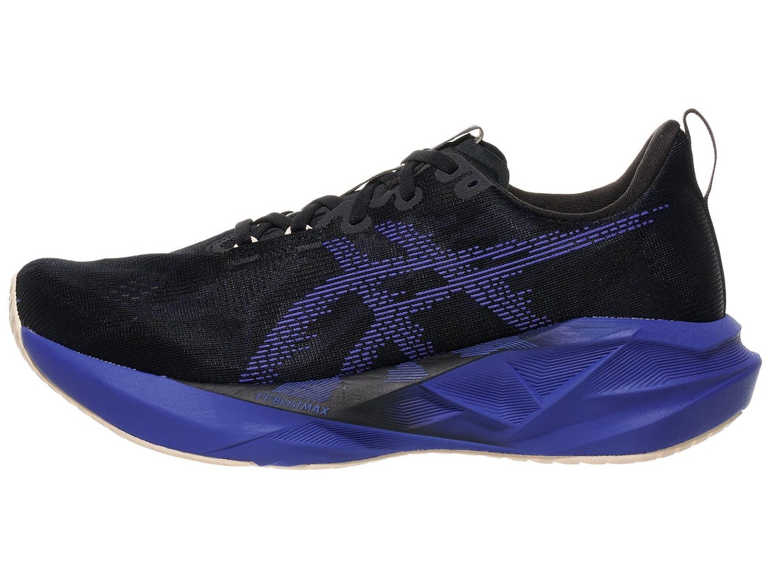ASICS Novablast 5 Men's Shoes Black/Cobalt Burst | Running Warehouse