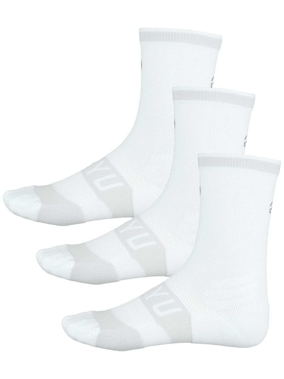 SHYU Training Crew Socks 3-Pack White | Running Warehouse