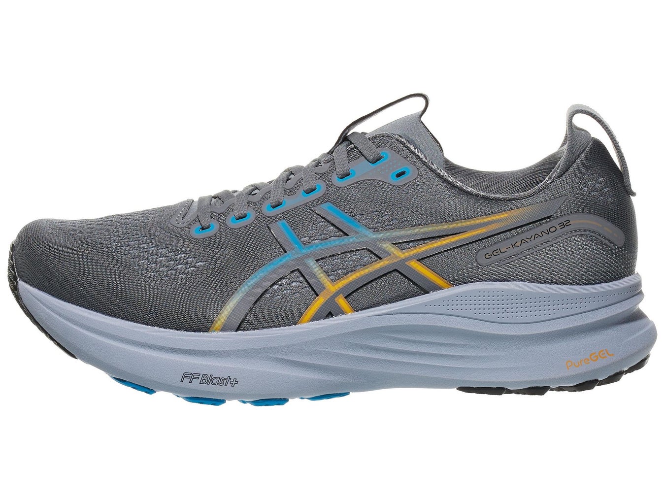 ASICS Gel Kayano 32 Men's Shoes Steel Grey/Aegean Blue | Running Warehouse