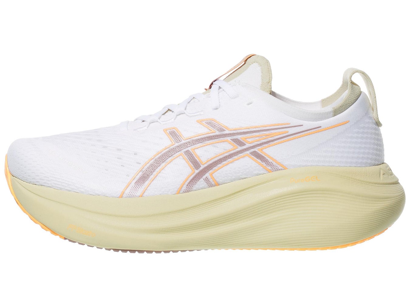 ASICS Gel Nimbus 27 Men's Shoes White/Fawn | Running Warehouse