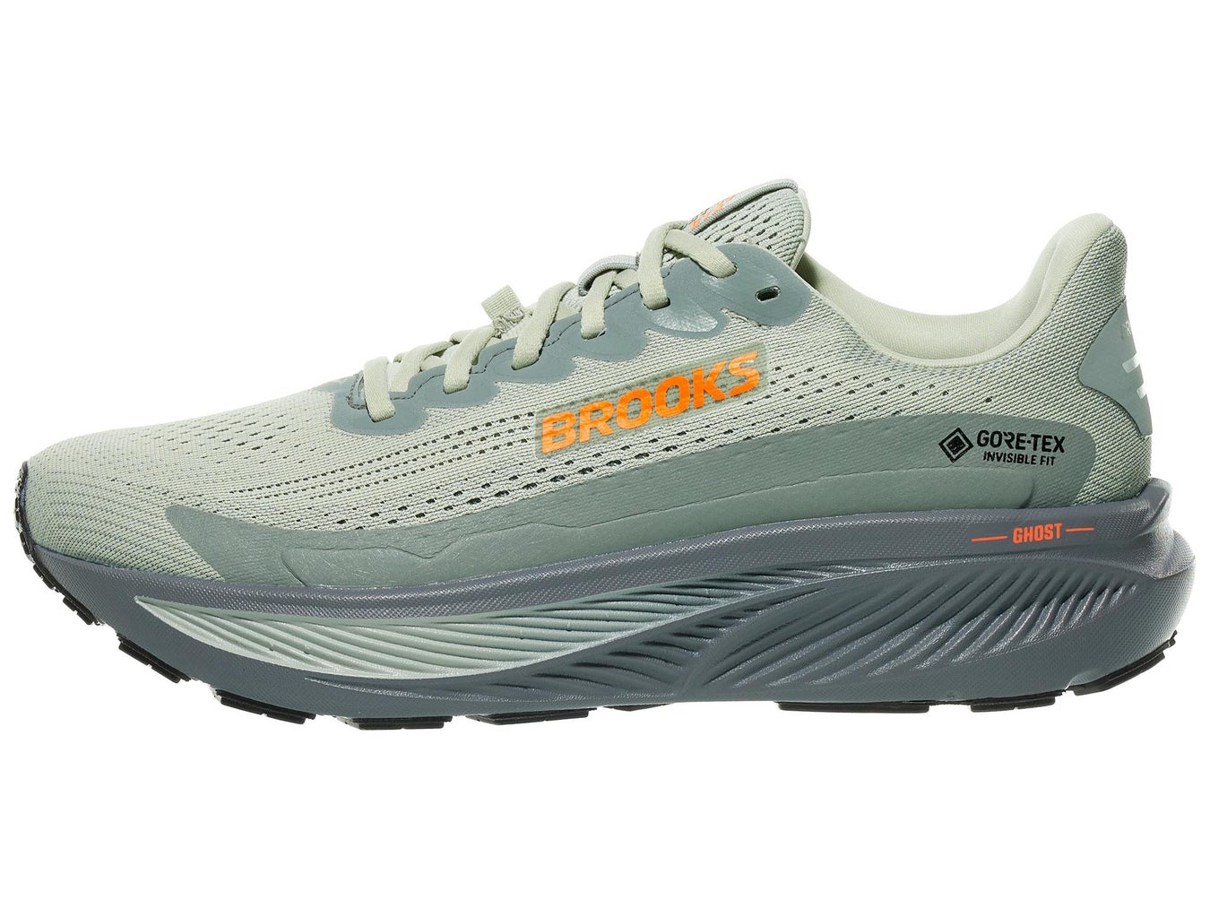 Brooks Ghost 17 GTX Men's Shoes Smoke/Primer Grey/Orang | Running Warehouse