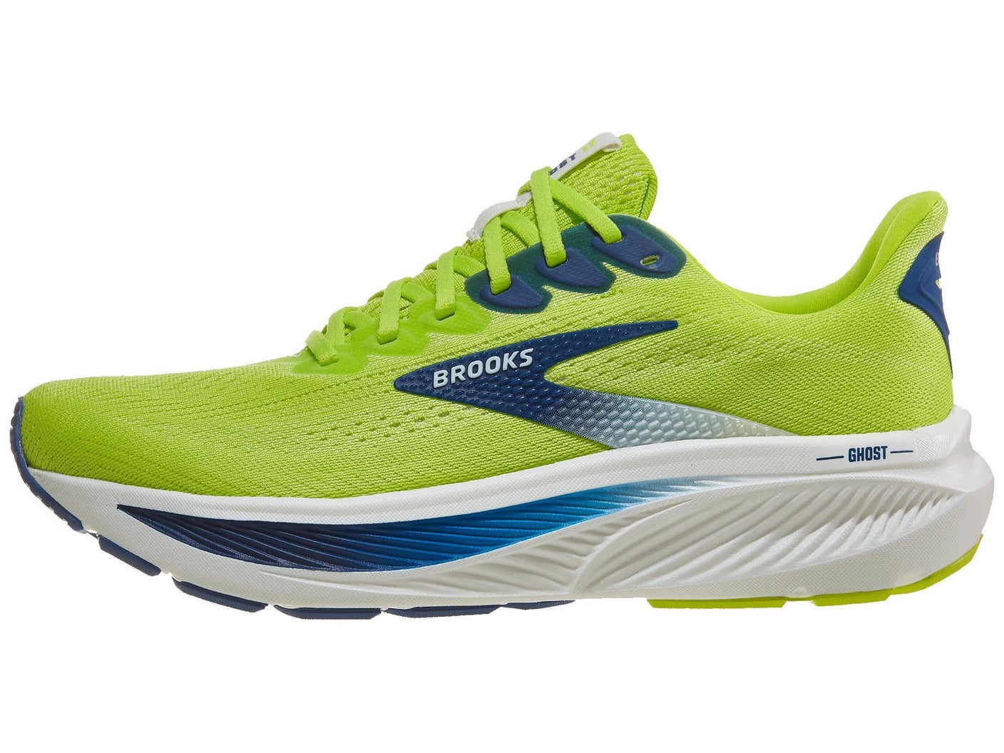Brooks Ghost 17 Men's Shoes Acid Lime/Navy/White | Running Warehouse