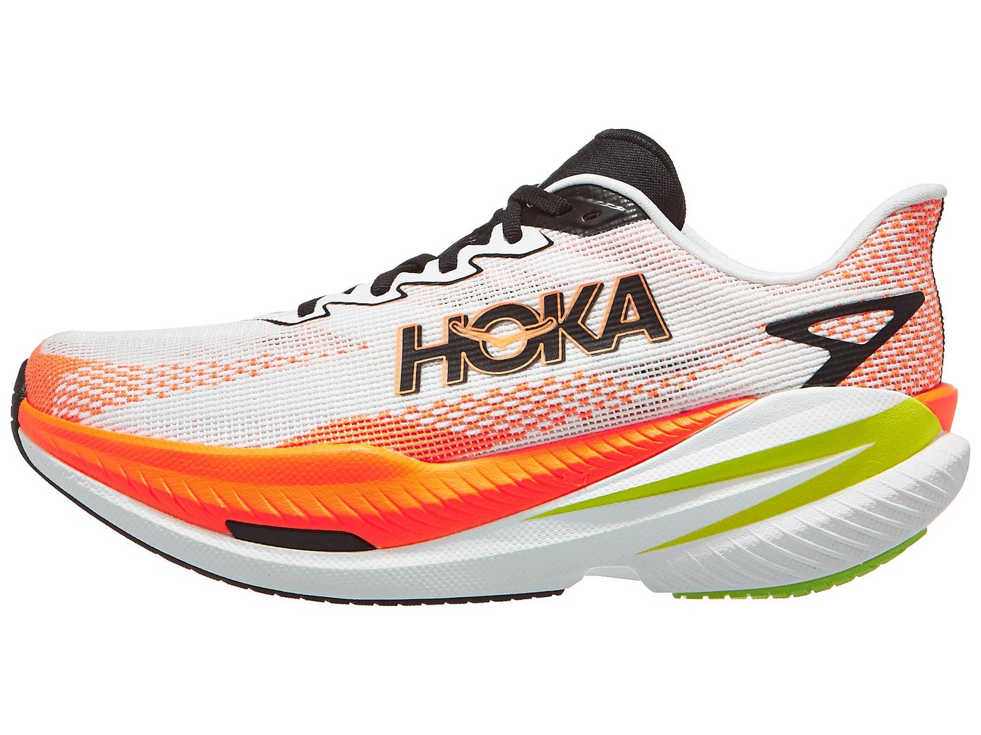 HOKA Mach X 3 Men's Shoes White/Neon Tangerine | Running Warehouse