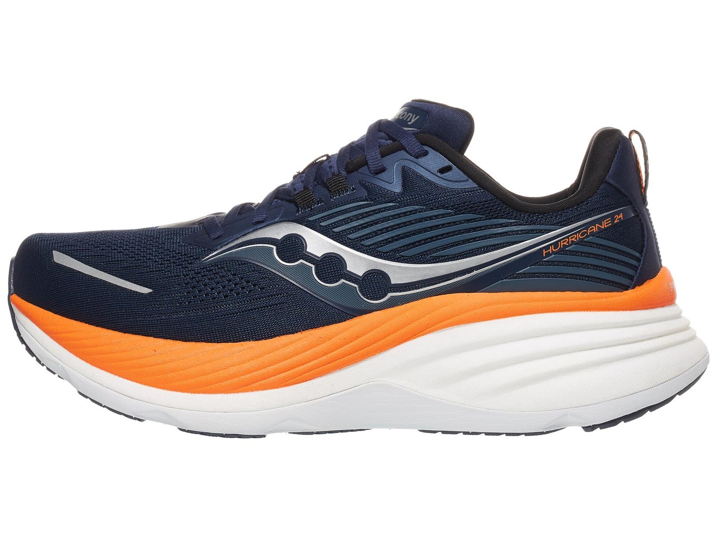 Saucony Hurricane 24 Men's Shoes Navy/Peel | Running Warehouse