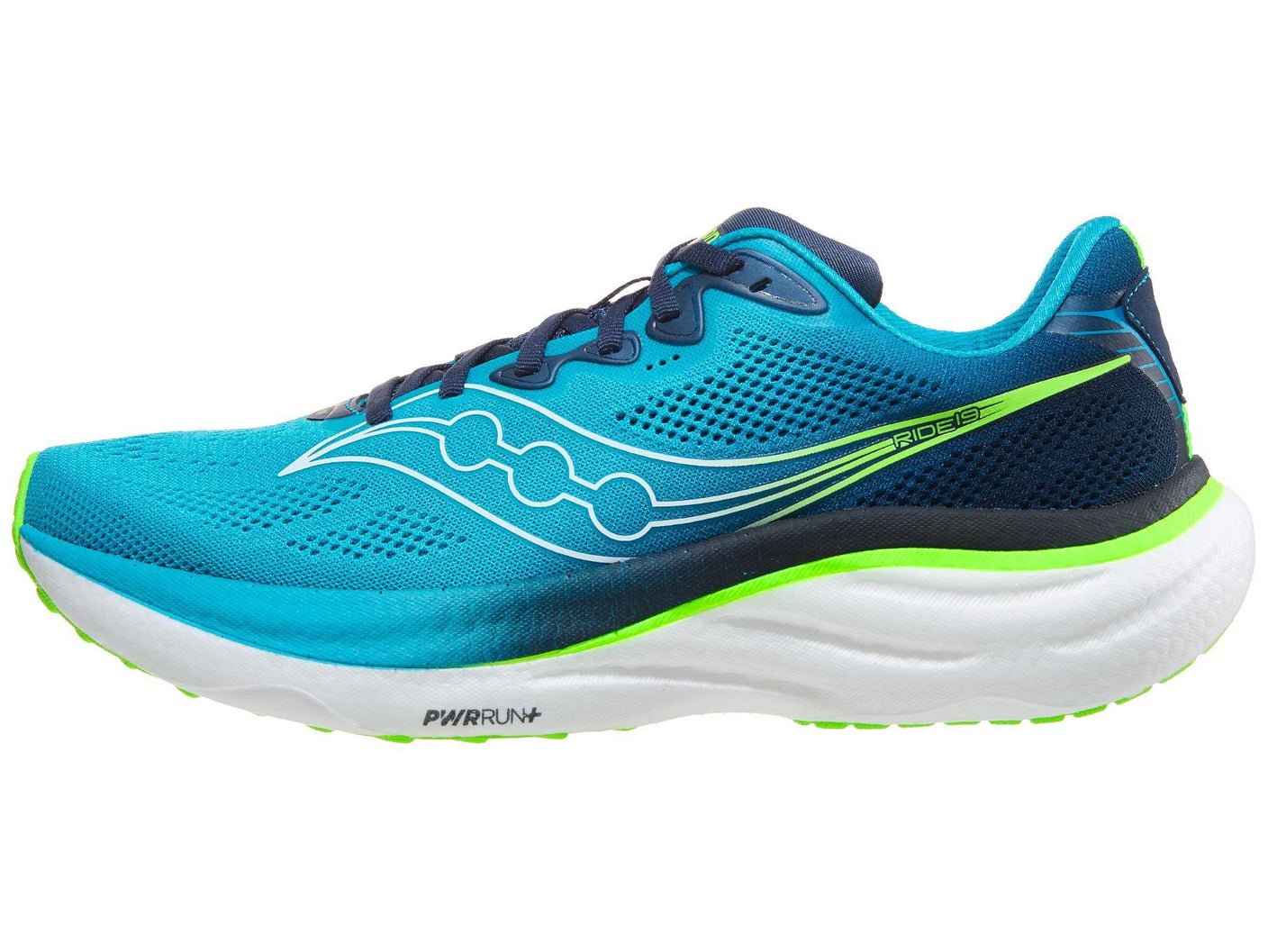 Saucony Ride 19 Men's Shoes Cobalt/Slime | Running Warehouse
