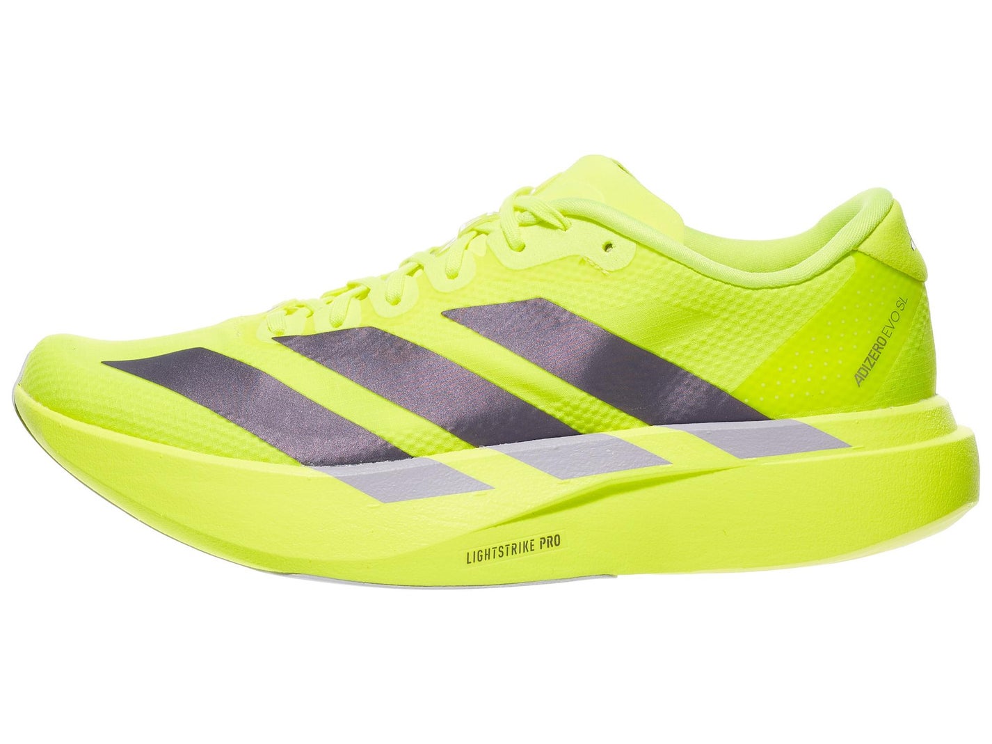 adidas adizero Evo SL Woven Women's Shoes Yellow/Plum | Running Warehouse