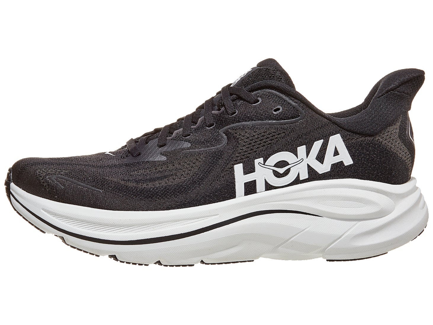 HOKA Clifton 10 Men's Shoes Black/White | Running Warehouse