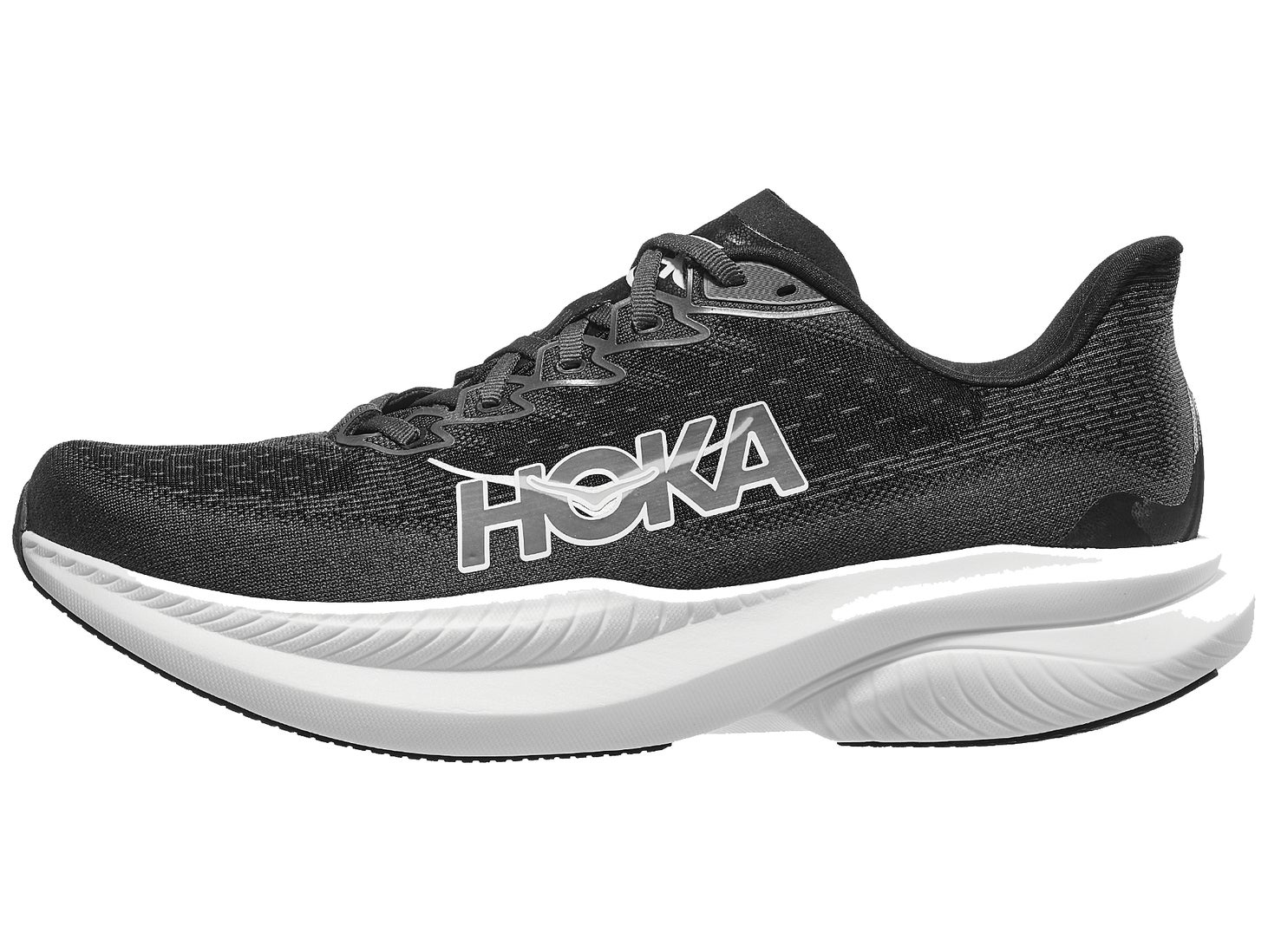 HOKA Mach 6 Men's Shoes Black/White | Running Warehouse