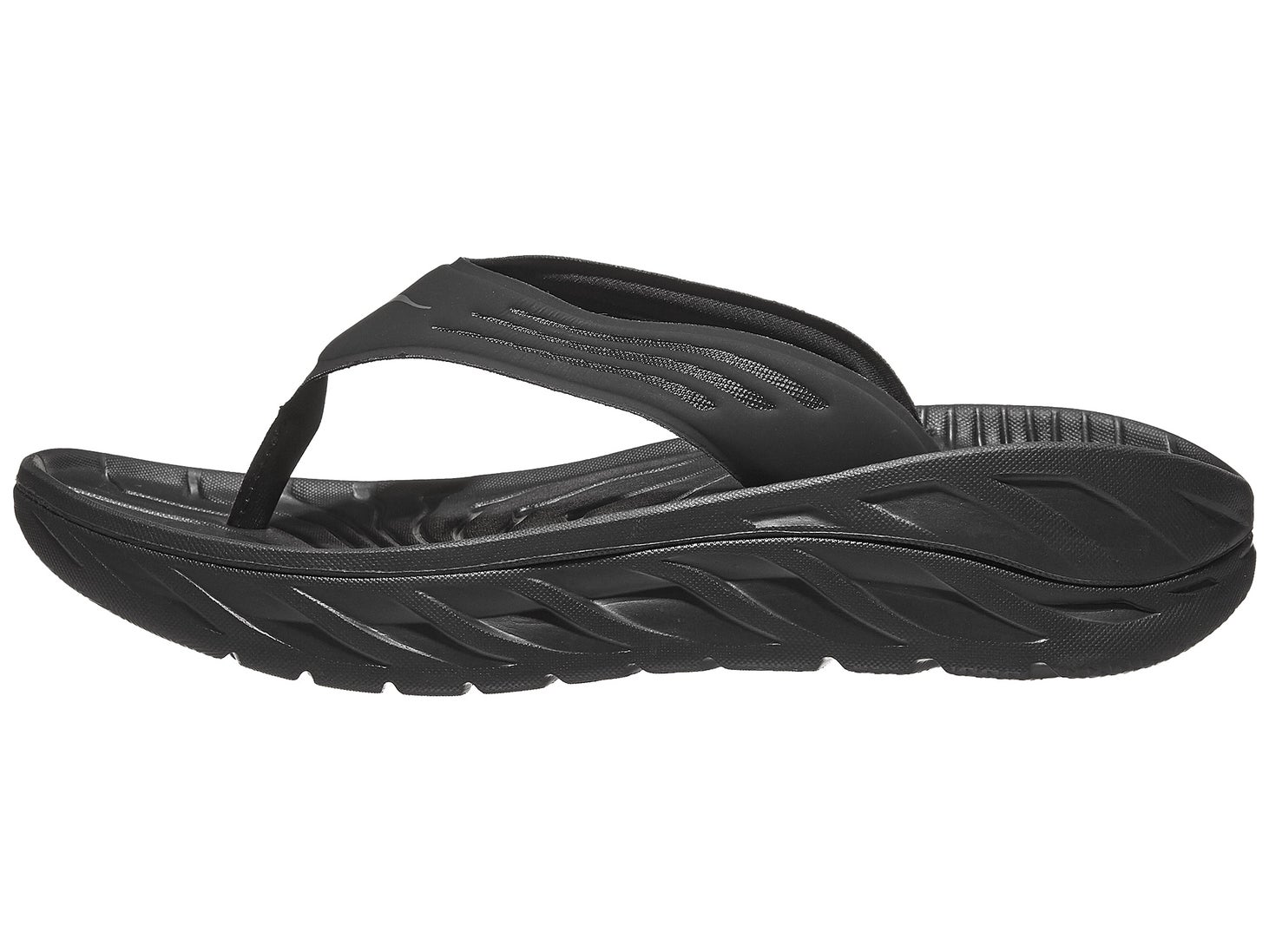 HOKA Ora Recovery Flip Men's Black/Gray | Running Warehouse