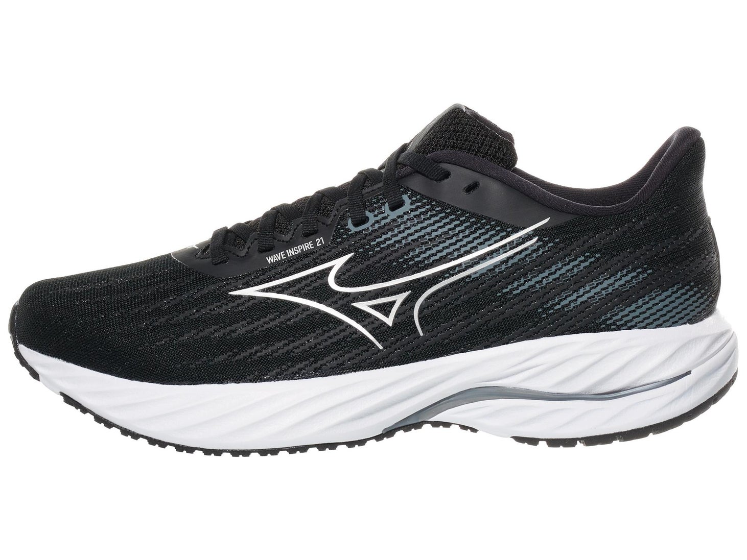 Mizuno Wave Inspire 21 Men's Shoes Black/Silver | Running Warehouse