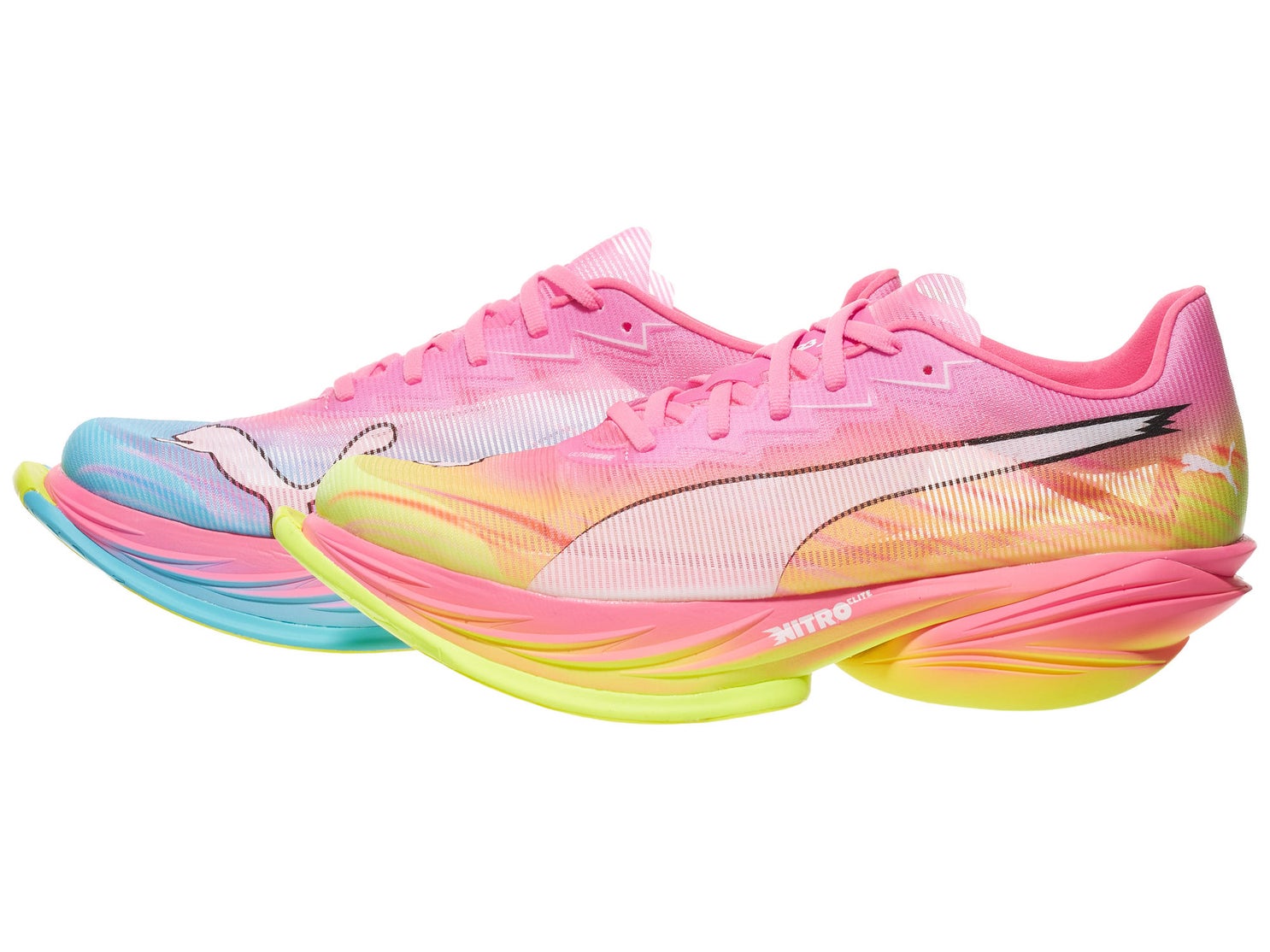PUMA Fast-R Nitro Elite 3 Men's Shoes Poison Pink/White | Running Warehouse