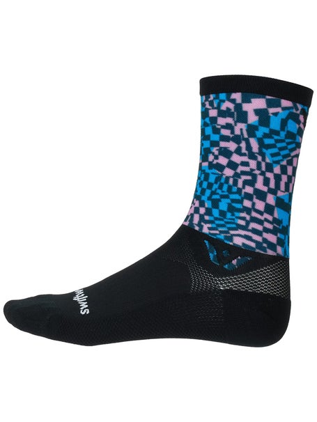 Swiftwick Vision Six Impression Socks Checkered | Running Warehouse