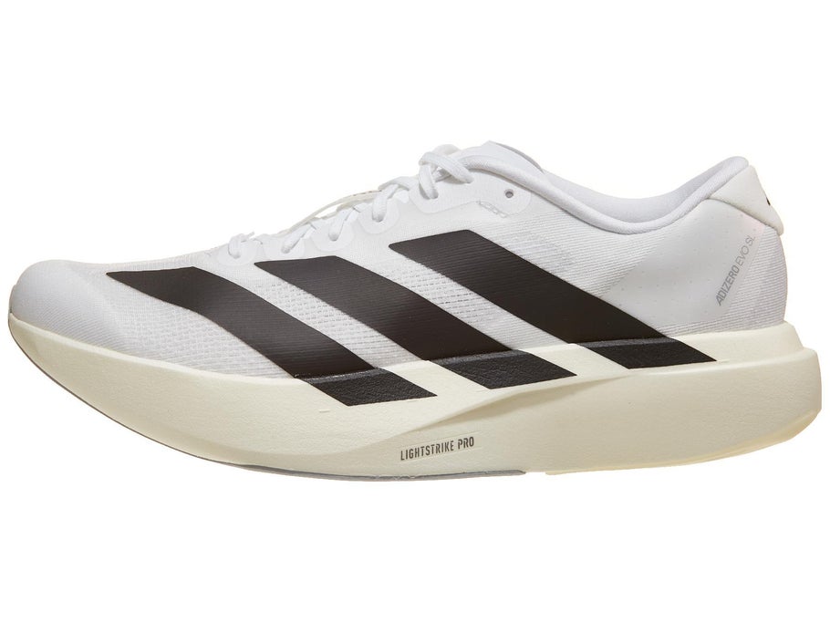 adidas adizero Evo SL Men's Shoes White/Black/White | Running Warehouse