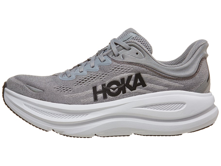 HOKA Bondi 9 Men's Shoes Galactic Grey/Stellar Grey | Running Warehouse