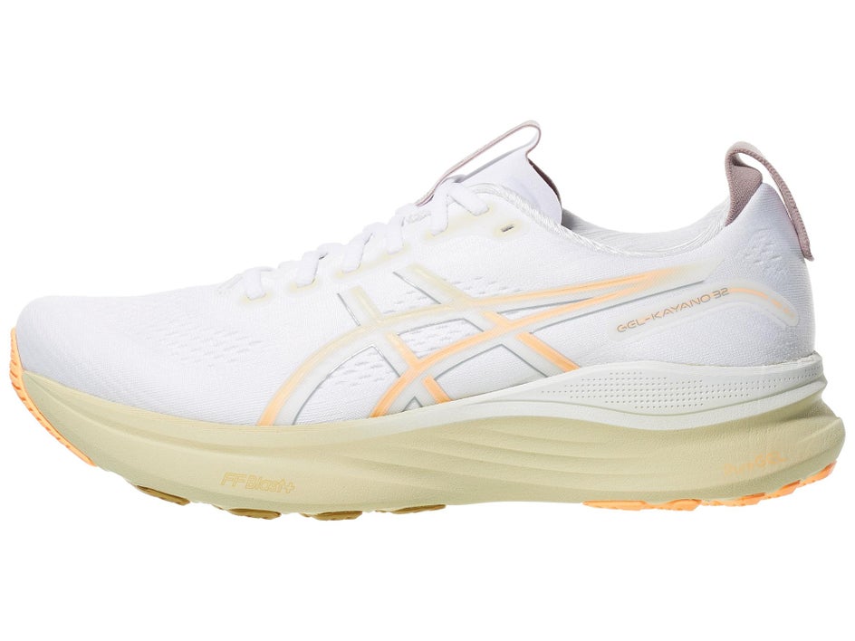 ASICS Gel Kayano 32 Men's Shoes White/Orange Glow | Running Warehouse